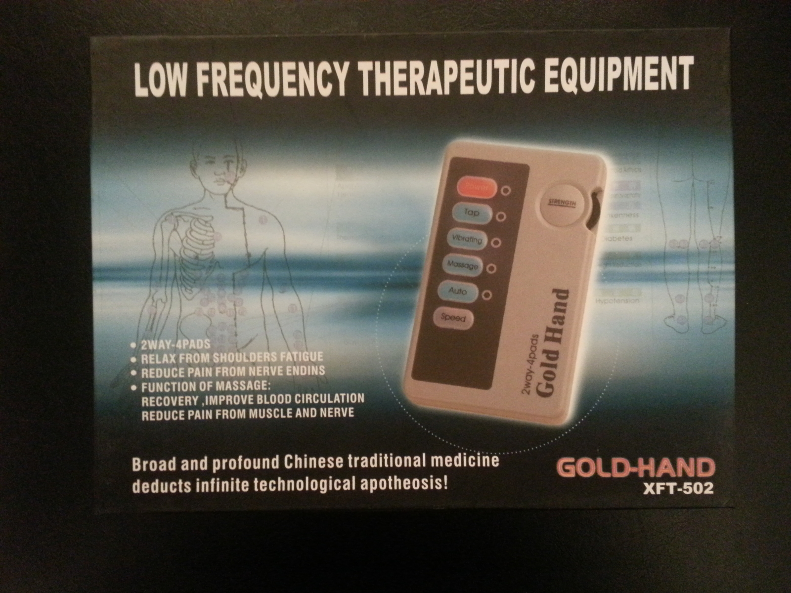 NIB DIGITAL TENS STYLE LOW FREQUENCY THERAPY MASSAGER MACHINE +4 ...