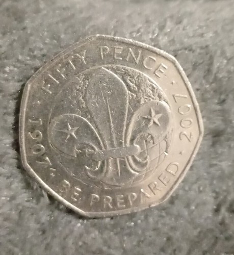 Be Prepared Boy Scouts 1907-2007 Rare 50p Fifty Pence British Collector ...