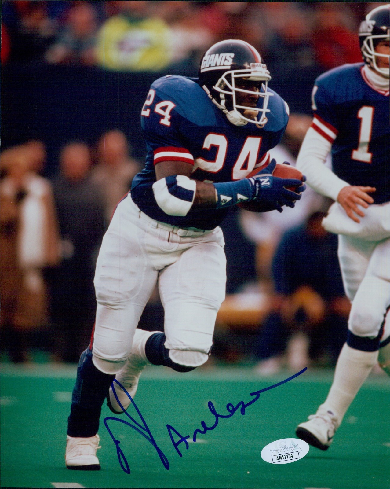 O.J. Anderson New York Giants Signed 8x10 Glossy Photo JSA ...