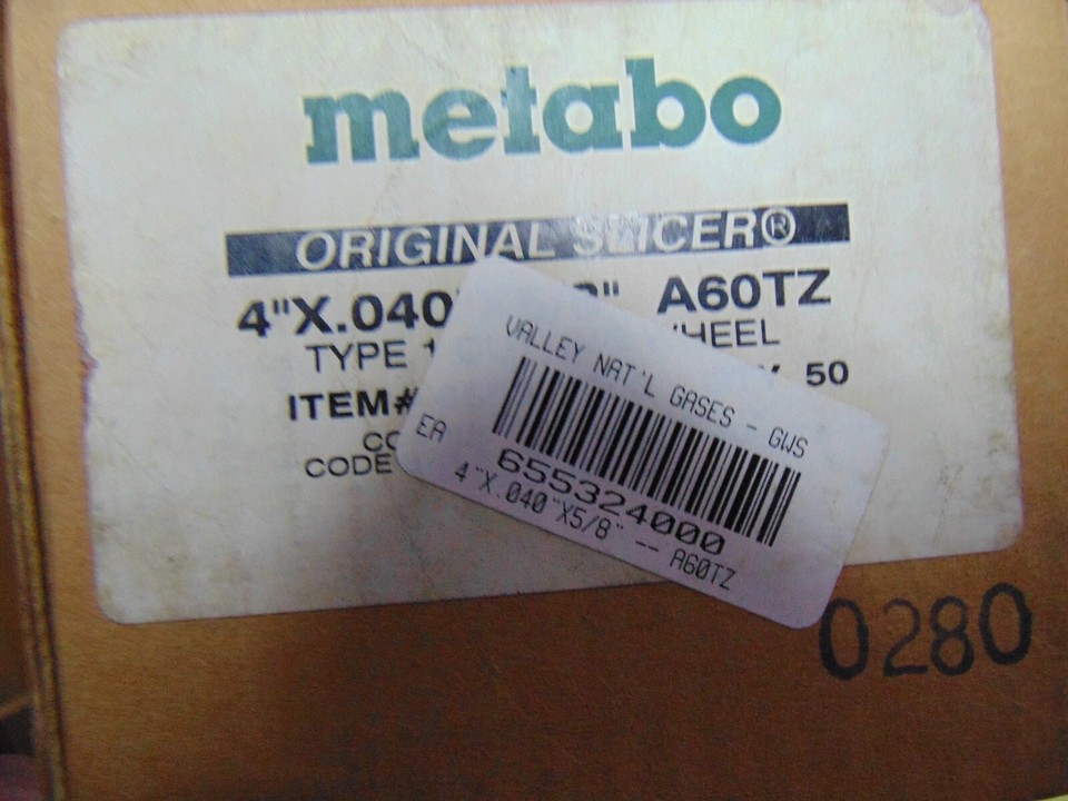 10x Metabo Slicer 4 ”x.040x5/8” Fast Cutting Wheels original slicer ...