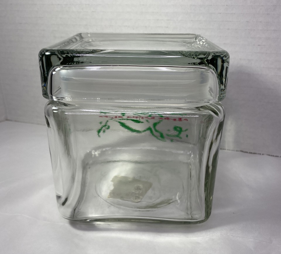 Anchor Hocking 85587 Stackable Square Jar Alpha Kappa Alpha 4 1/2”x3 3/ ...