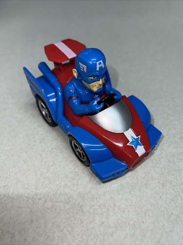Marvel Super Hero Adventures Captain America Pull Back & Go Car Racer ...