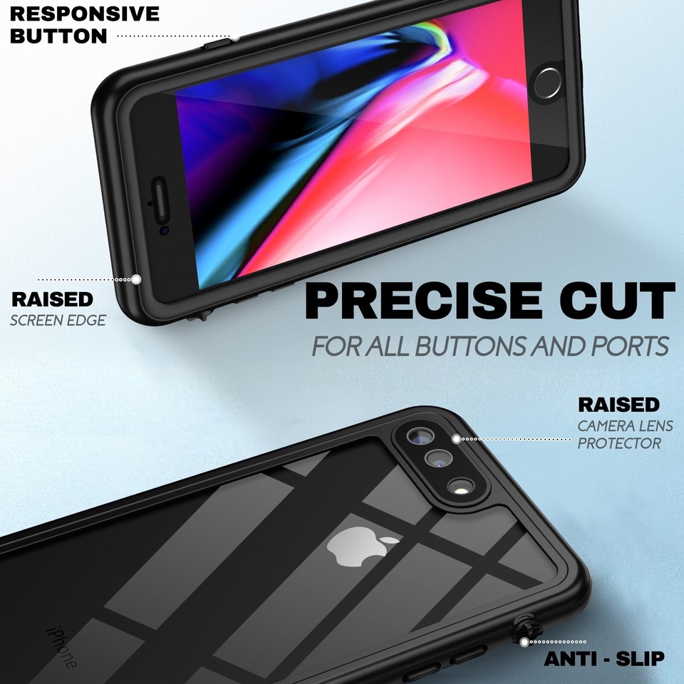 Waterproof Case for Apple iPhone 7 & 8 Plus Shockproof Dirtproof Series ...