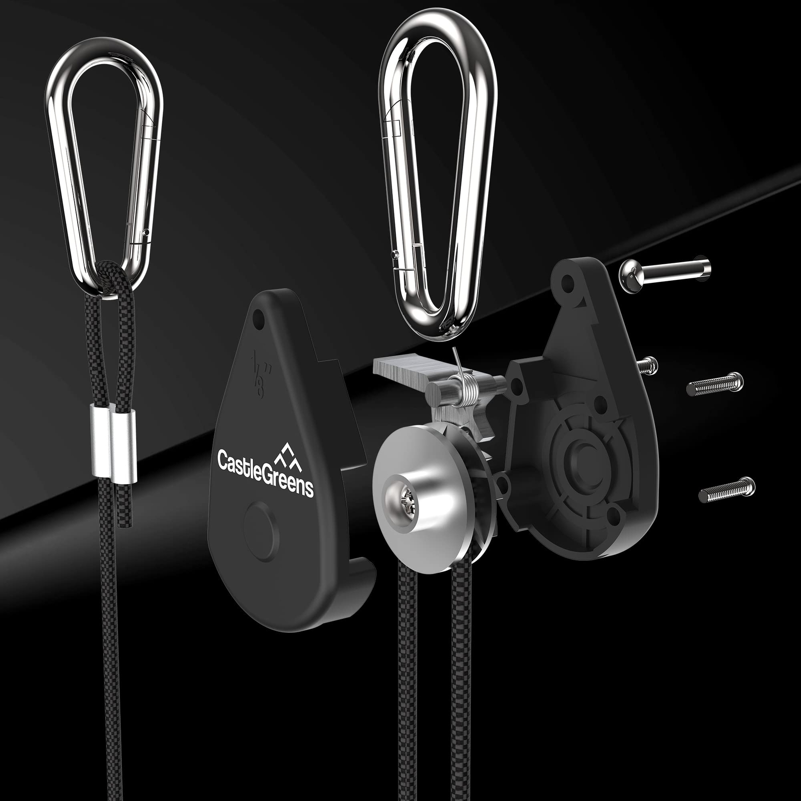 1/8 Inch Adjustable Rope Hanger Heavy Duty Light Fixture Hangers with ...