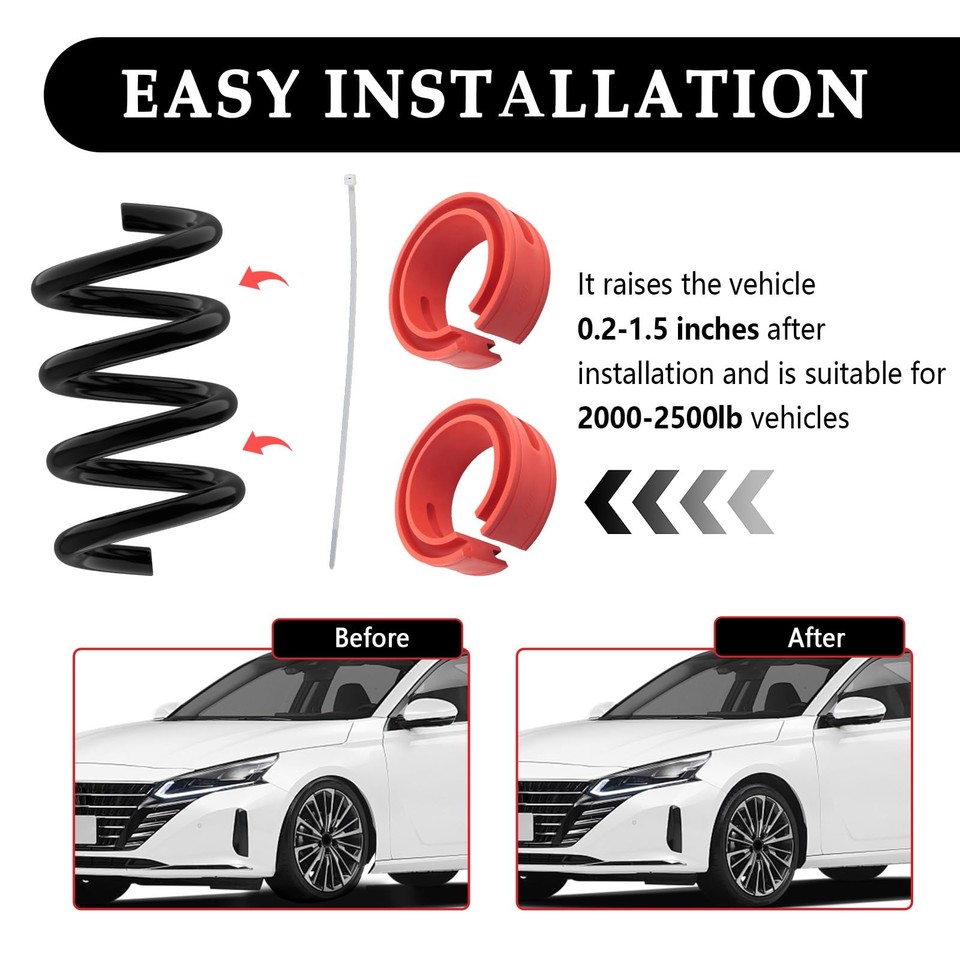 2PCS Front-Rear Coil Spring Spacer for 1.45''-1.65'' Spring Spacing ...