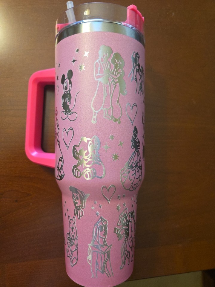 Stanley Pink Disney Tumbler With Characters | eBay UK