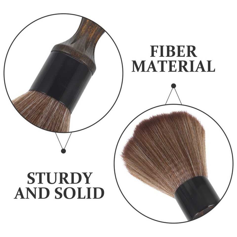 Hair Cutting Neck Duster Brush Barber Brush Wooden Handle Neck Duster ...