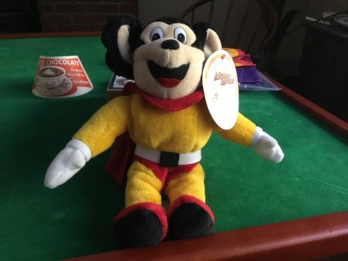 Vintage 1988 Mighty Mouse Cartoon Stuffed Plush Toy Doll AAA USA Viacom ...
