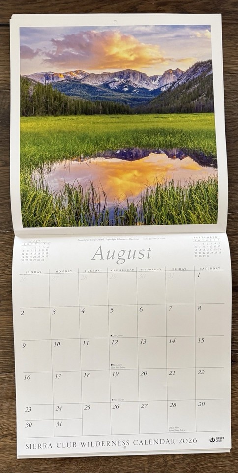 Sierra Club Wilderness Calendar 2026 Calendar – Wall Calendar | eBay