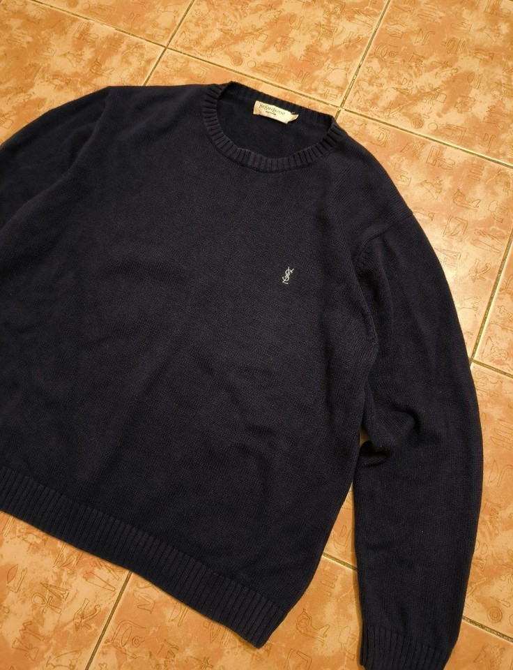 Vintage YSL Yves Saint Laurent Knit Jumper Size L Condition 9/10 100% ...