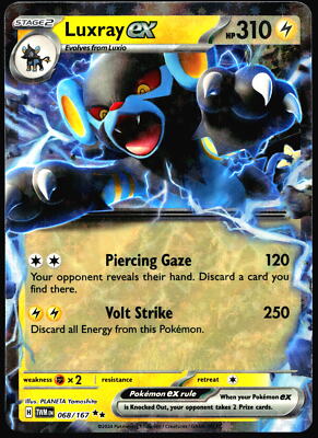 Luxray ex SV06: Twilight Masquerade #068/167 Pokemon Card T3-123 | eBay