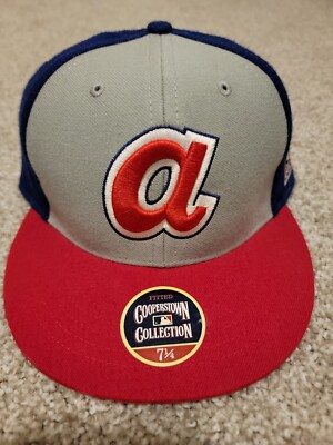 Atlanta Braves MLB Cooperstown Collection Fitted Hat Brand New 7 1/4 ...
