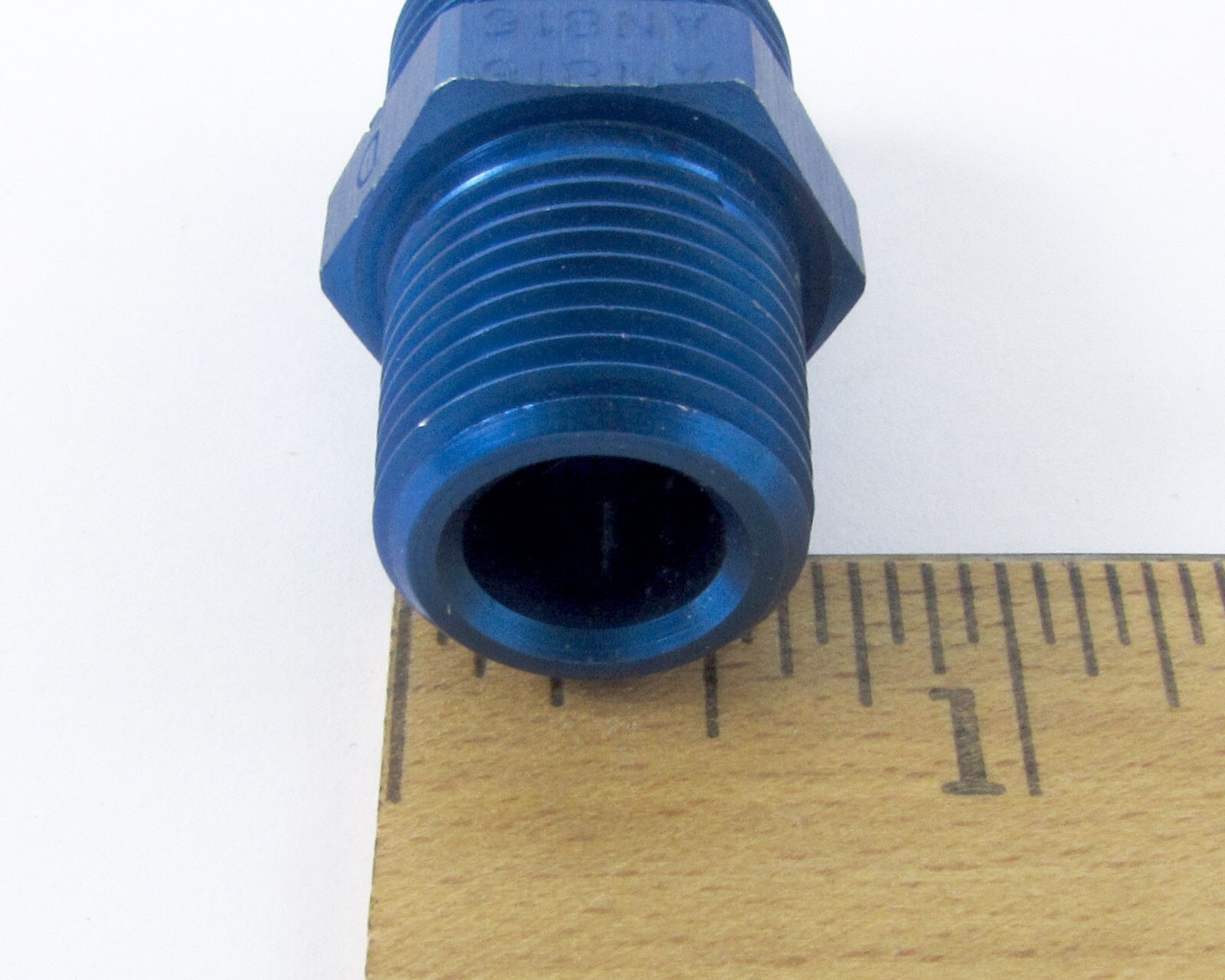 Lot of (5) AN816 Straight Adapter Fitting Blue Anodized Male NPT Pipe ...