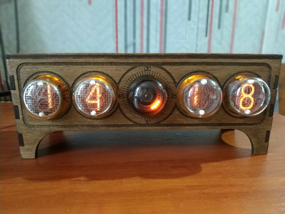 Nixie clock tube IN4 DECATRON OG4 table desk retro old vintage clock ...