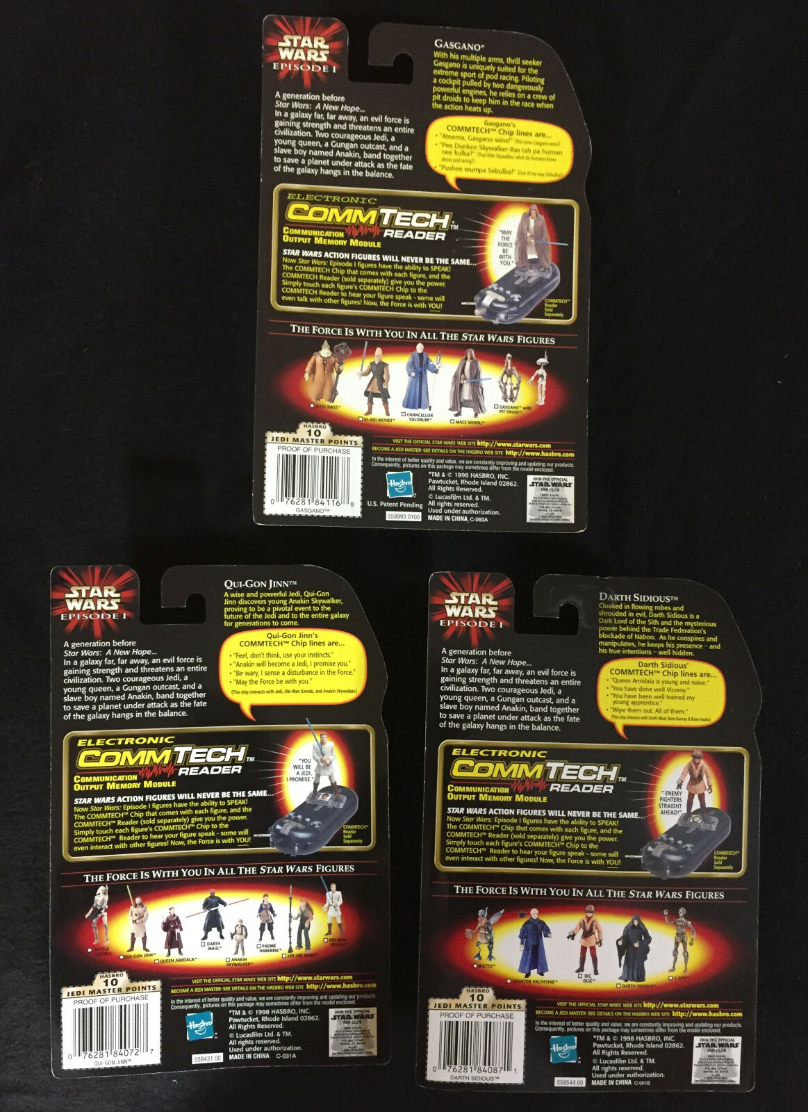 Star Wars Episode 1 Action Figures LOT of 7 w/CommTech Chip SEALED ...