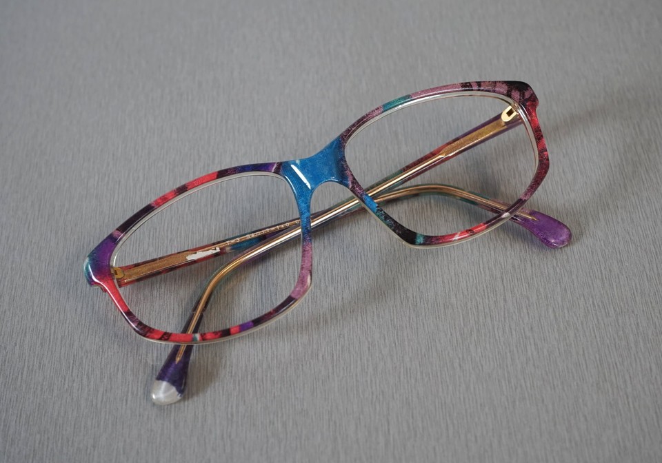 alte original Brille Oversized Bunt Mehrfarbig Lesebrille Vintage 50er ...