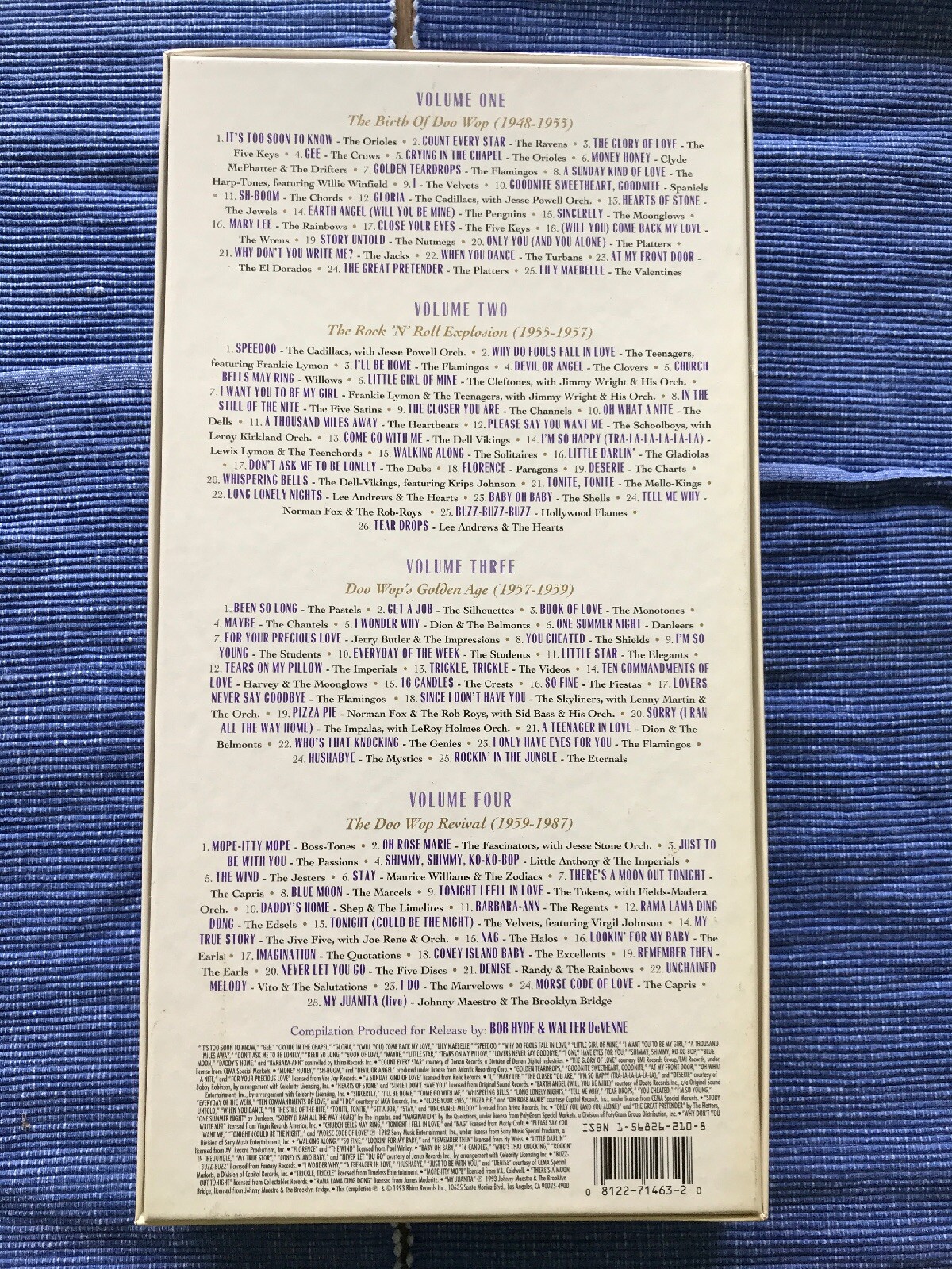 The Doo Wop Box [Box] by Various Artists (CD, Apr-1994, 4 Discs, Rhino ...