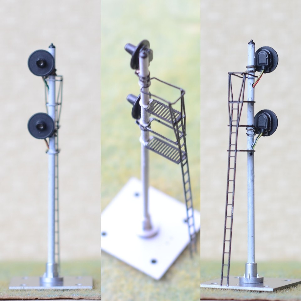 1 x HO scale model railroad 3-colors searchlight signal block 2 ...