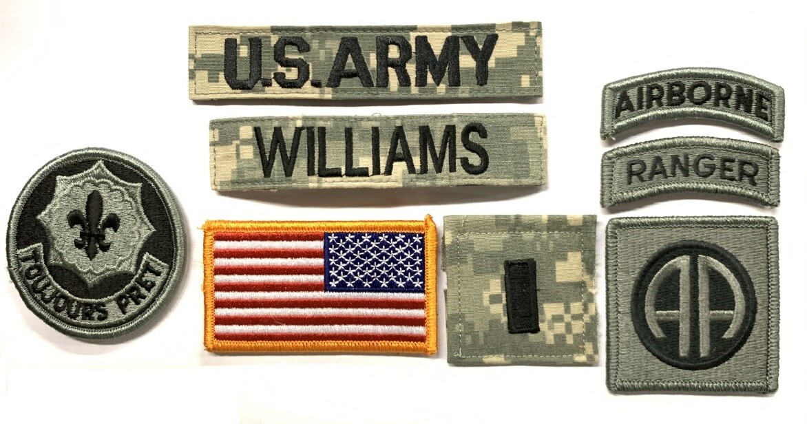 8 US Army Patch Set Ucp 82Nd Airborne Ranger 2Nd Cavalry Konvolut Lt ...