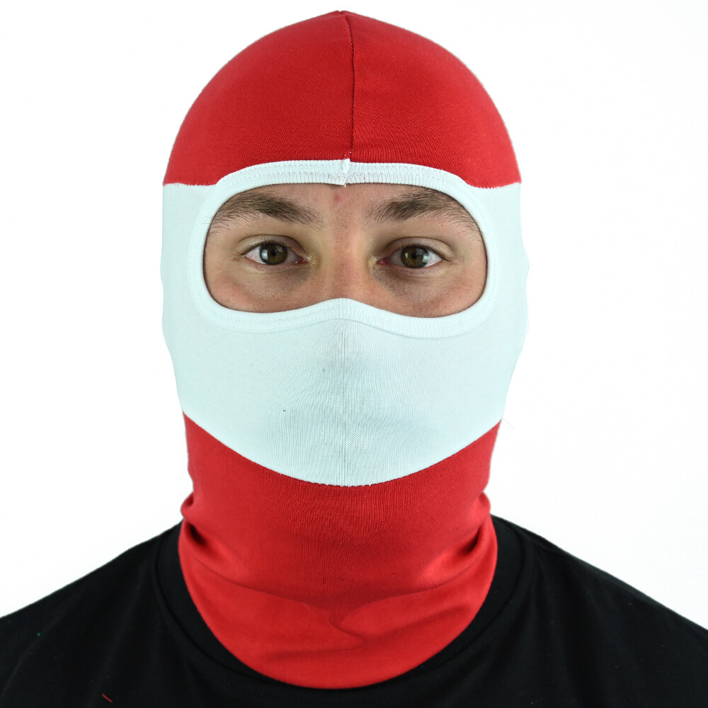 FACE MASK BALACLAVA HOOLIGANS NINJA RED WHITE FOOTBALL ULTRAS | eBay UK