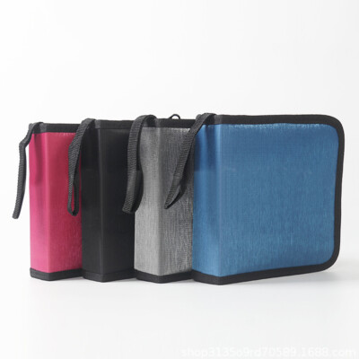 40 Disc DVD CD Storage Bags Dustproof Zipper Album Case Wallet Carrying ...