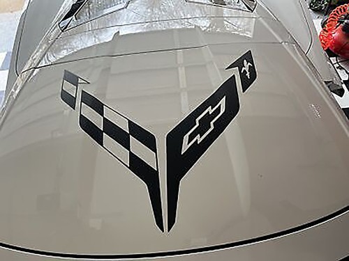 2020-2025 C8 Roof Panel Corvette Style Crossed Racing Flags Vinyl Decal ...