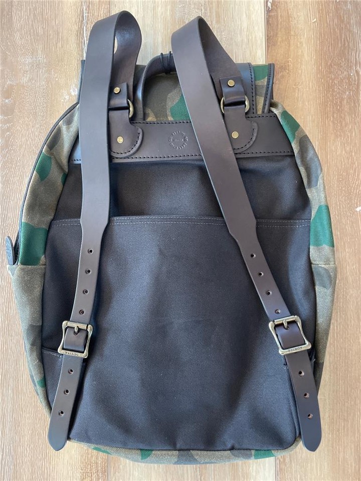 New Filson Large Rugged Twill Rucksack Backpack Waxed Cotton Shrub Camo ...