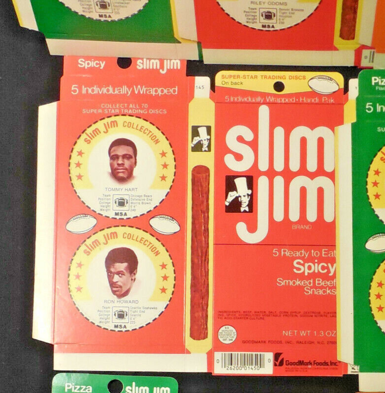 1978 Slim Jim UNUSED NRMTMT Box NICE! Hart Chicago Bears Howard Seattle ...