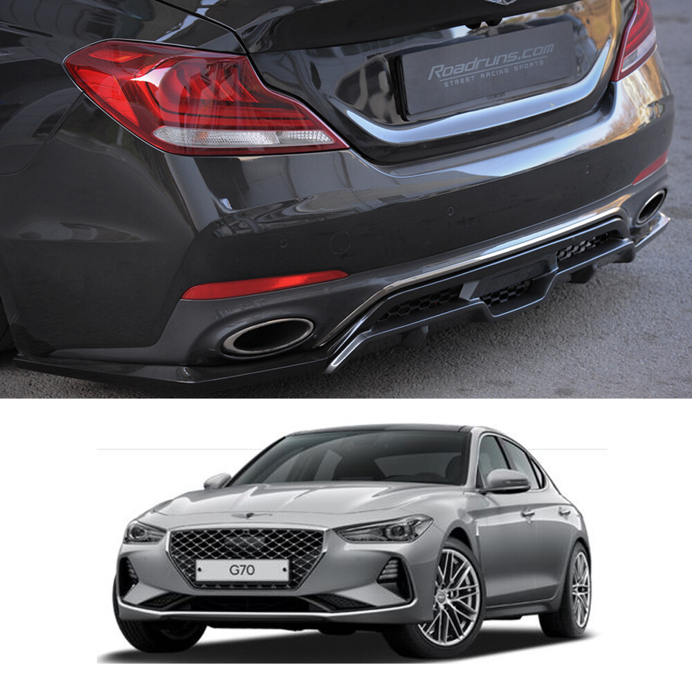 Rear Diffuser Skid Plates Body kits Unpainted For Hyundai Genesis G70 ...