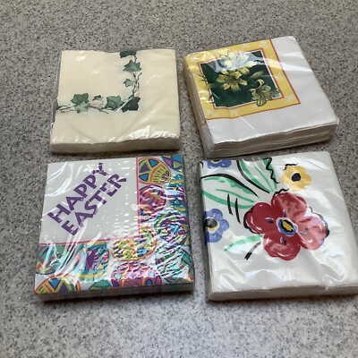 LOT OF 4 PACKAGES OF BEVERAGE NAPKINS TOTAL OF 82 NAPKINS SEALED | eBay