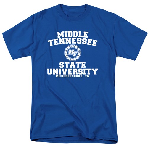 MTSU Adult T-Shirt Circle Logo, Royal Blue, S-5XL | eBay Australia