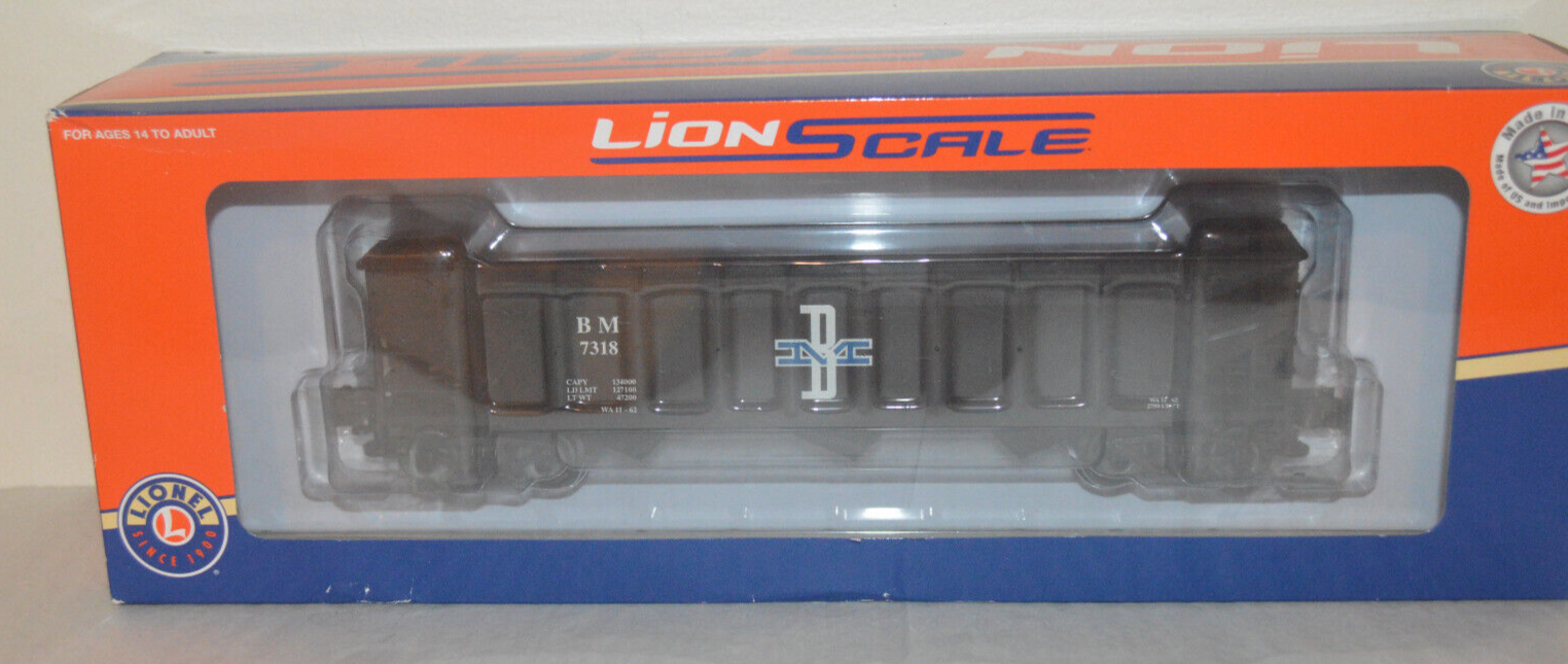 3-16074 Lionel Lion Scale B&M 3-Bay Hopper #7318 | eBay