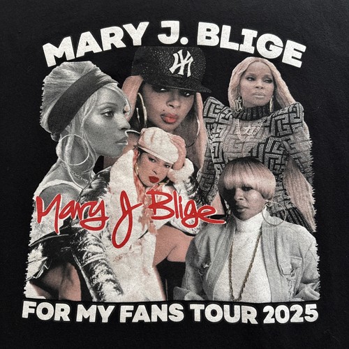 Mary J Blige 2025 For My Fans Tour T-Shirt Unisex Size Large | eBay