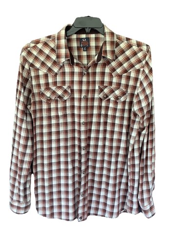 Moon Shine Spirit Brad Paisley Pearl Snap Medium Cowboy Western Plaid Rodeo Nice | eBay