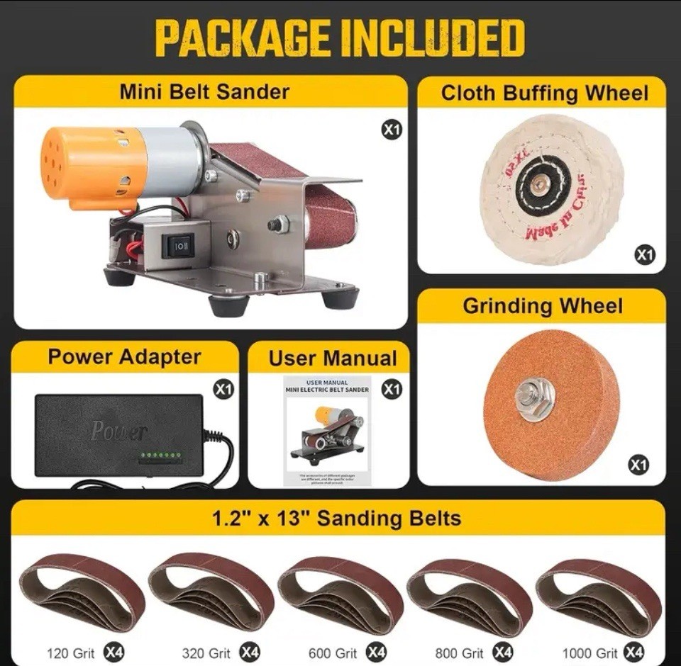 7-Speed Adjustable Electric Knife Sharpener & Belt Sander - 15° Angle ...