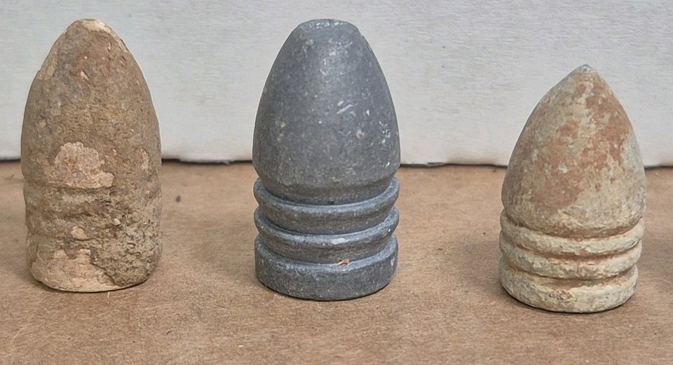 Vintage Collection Of 8 Civil War Bullets - 6 "3 Ring" 2 "2 Ring" | eBay