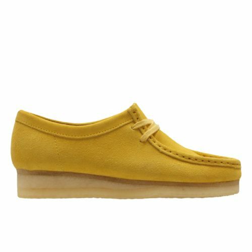D1 Clarks Originals Ladies Yellow Wallabee Suede Leather Casual Crepe ...