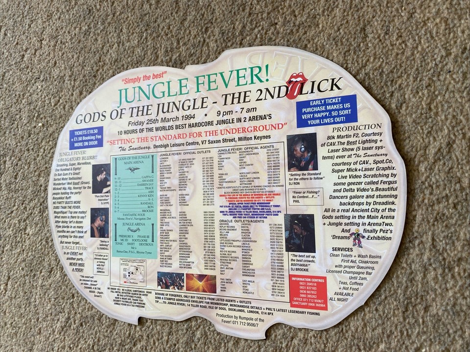 Jungle Fever Gods Of The Jungle The Second Lick 25 March 1994 Rave ...