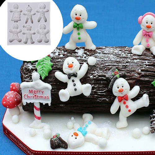 Aouke Gingerbread Man Christmas Series Silicone Mold Fondant Cake Chocolate M.KF | eBay