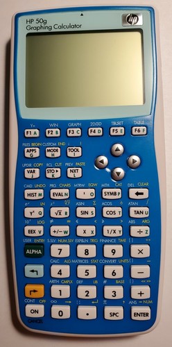 AS-IS READ DESCRIPTION HP 50g Blue Graphing Calculator w/ Case, Cable ...
