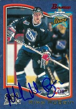 Mike McBain autographed Hockey Card (Red Deer Rebels) 1997 Bowman CHL ...