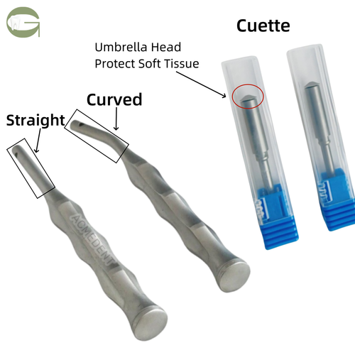 Dental Umbrella Scraper Bone Harvest Graft Cortical Curette Blade GBR ...