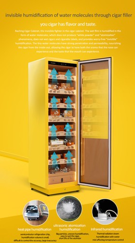 Raching COH300A Oak Yellow 1,200-Cigar Electric Humidor | eBay Australia