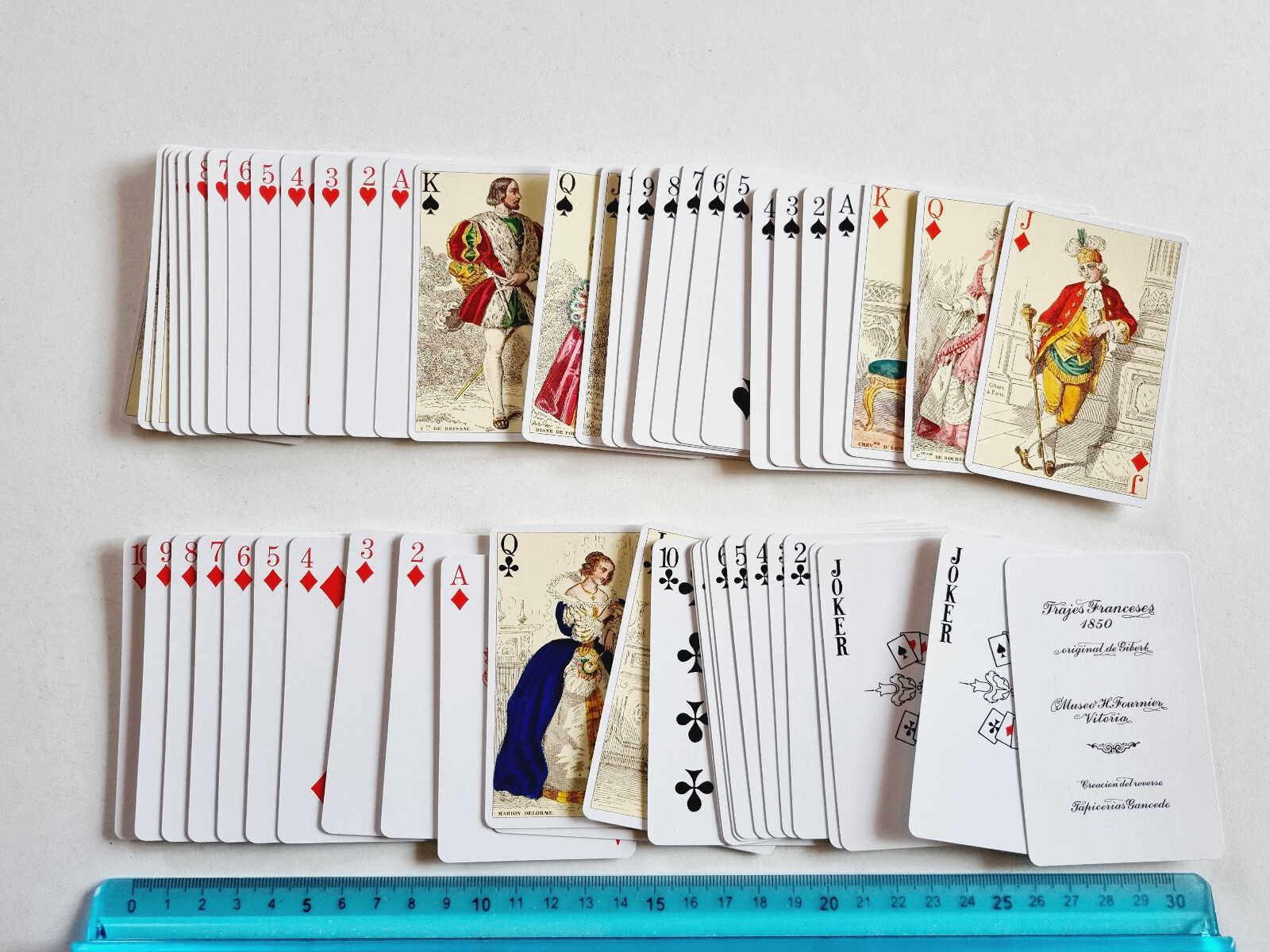 Cards For Game Trajes Franceses 1850 Fournier Original Playing Card New ...