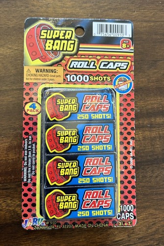 ''SUPER BANG'' JA-RU Cap Gun Rolls 1000 Total Caps 4 Pack NEW in ...