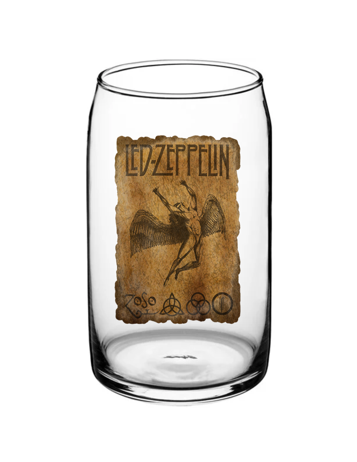 Led Zeppelin - Rock and Roll - 16oz Pint Beer Can Glass Seltzer Pub ...