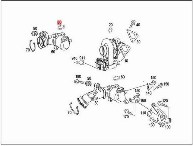 MERCEDES Turbo Intercooler Hose Pipe Seal O-ring Gasket A0129972245 for ...