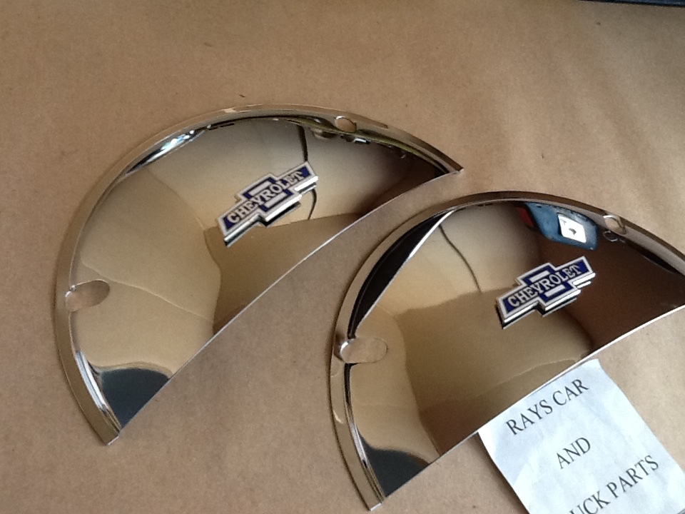 NEW PAIR OF 7 INCH VINTAGE STYLE HALF MOON HEAD LIGHT COVERS ! | eBay