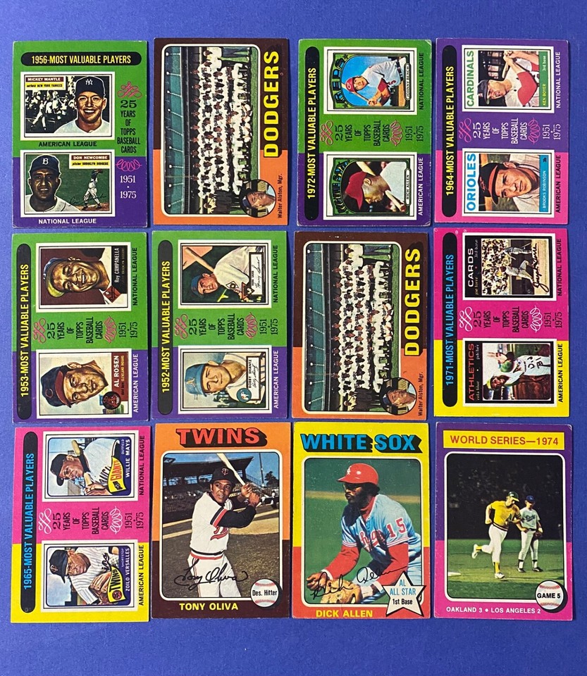1975 Topps Mini Baseball Common LOT—214 cards + duplicates—LOT of 345 ...