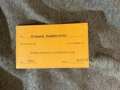 Elvis Presley Spring Fever Club Fan Membership Card I.D. 1972 1970's | eBay